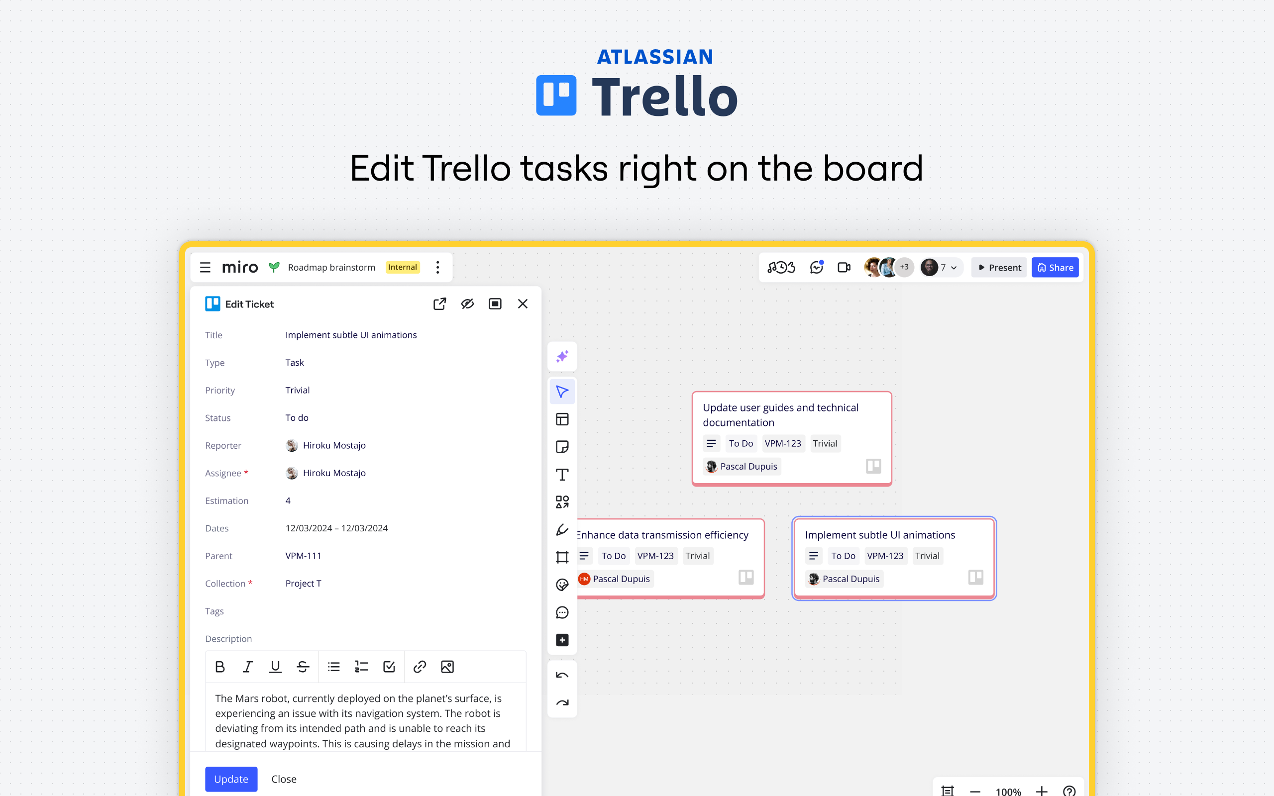 Trello Ticketing + Miro | Team Collaboration Apps Marketplace