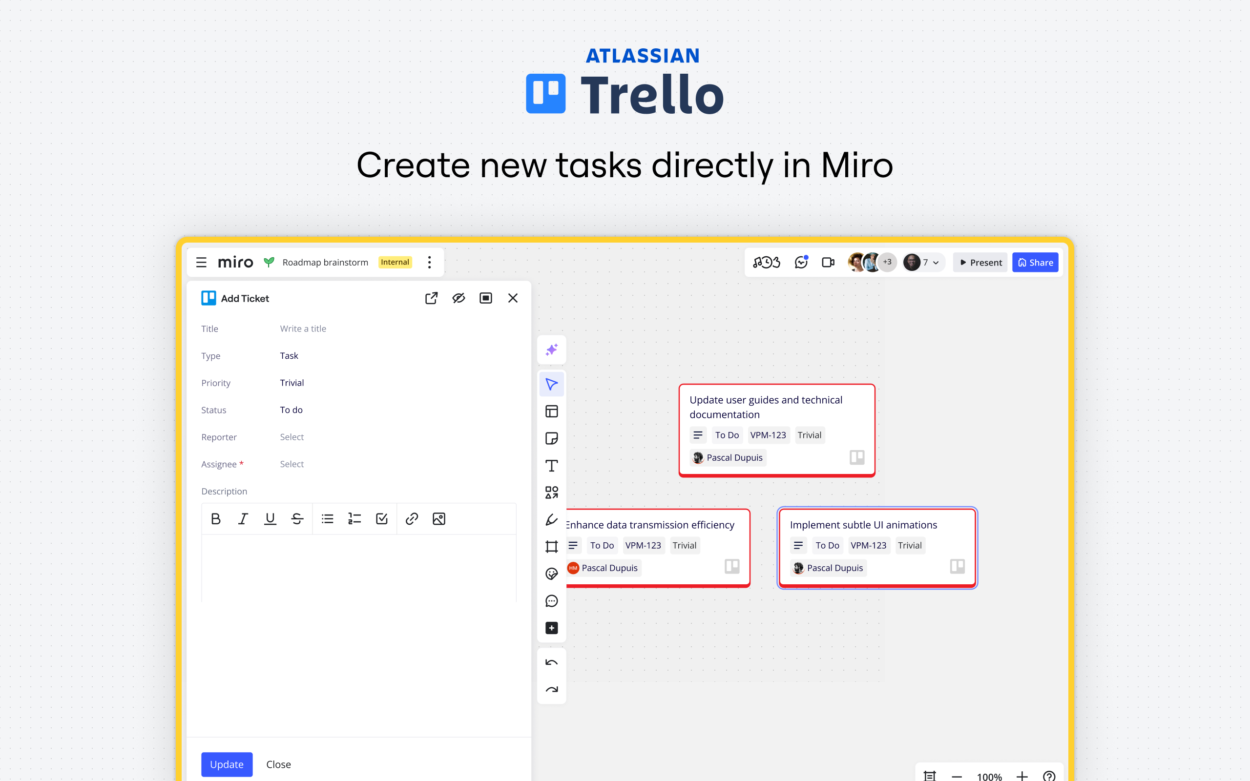 Trello Ticketing + Miro | Team Collaboration Apps Marketplace