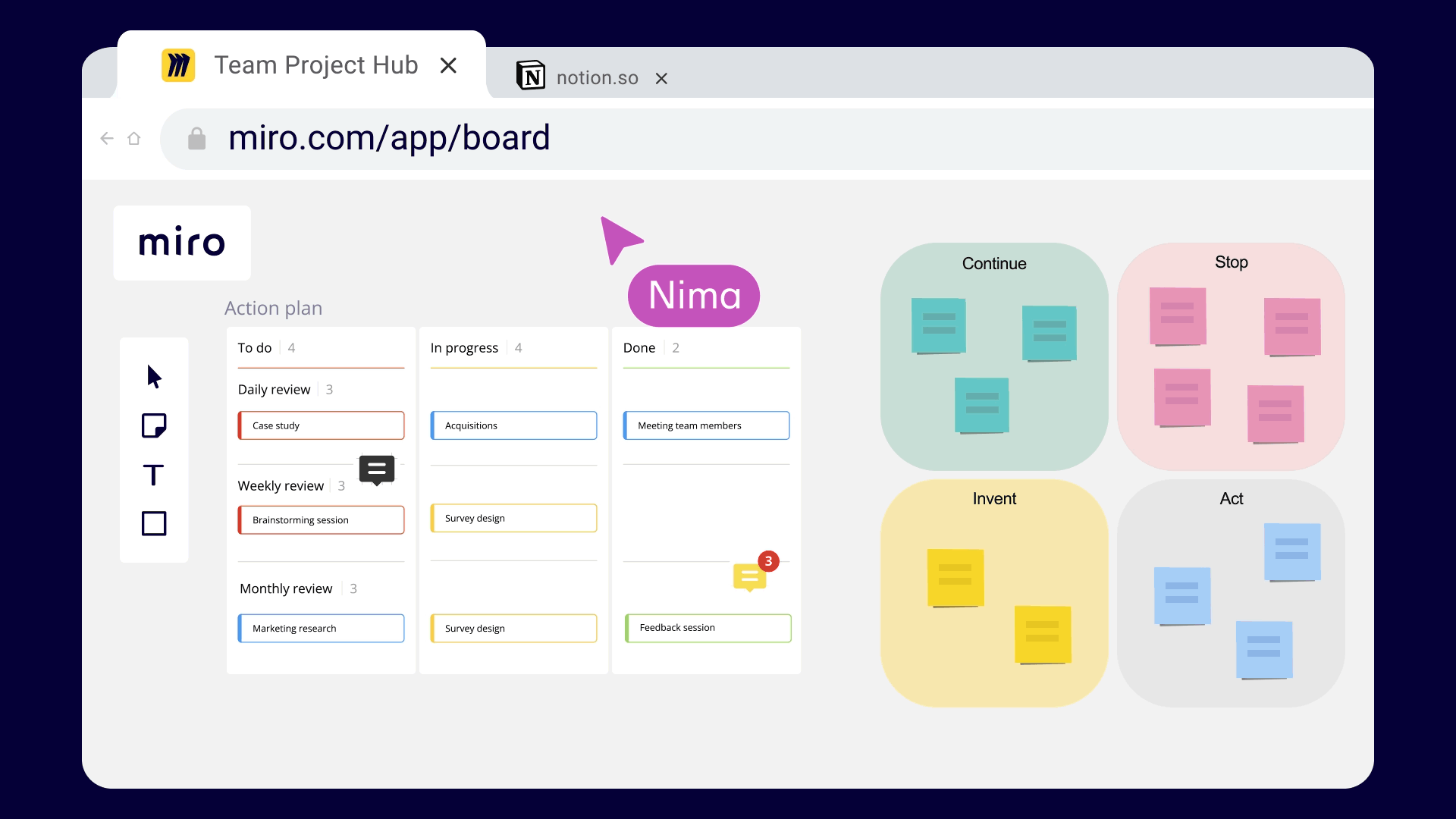 Notion + Miro | Team Collaboration Apps Marketplace