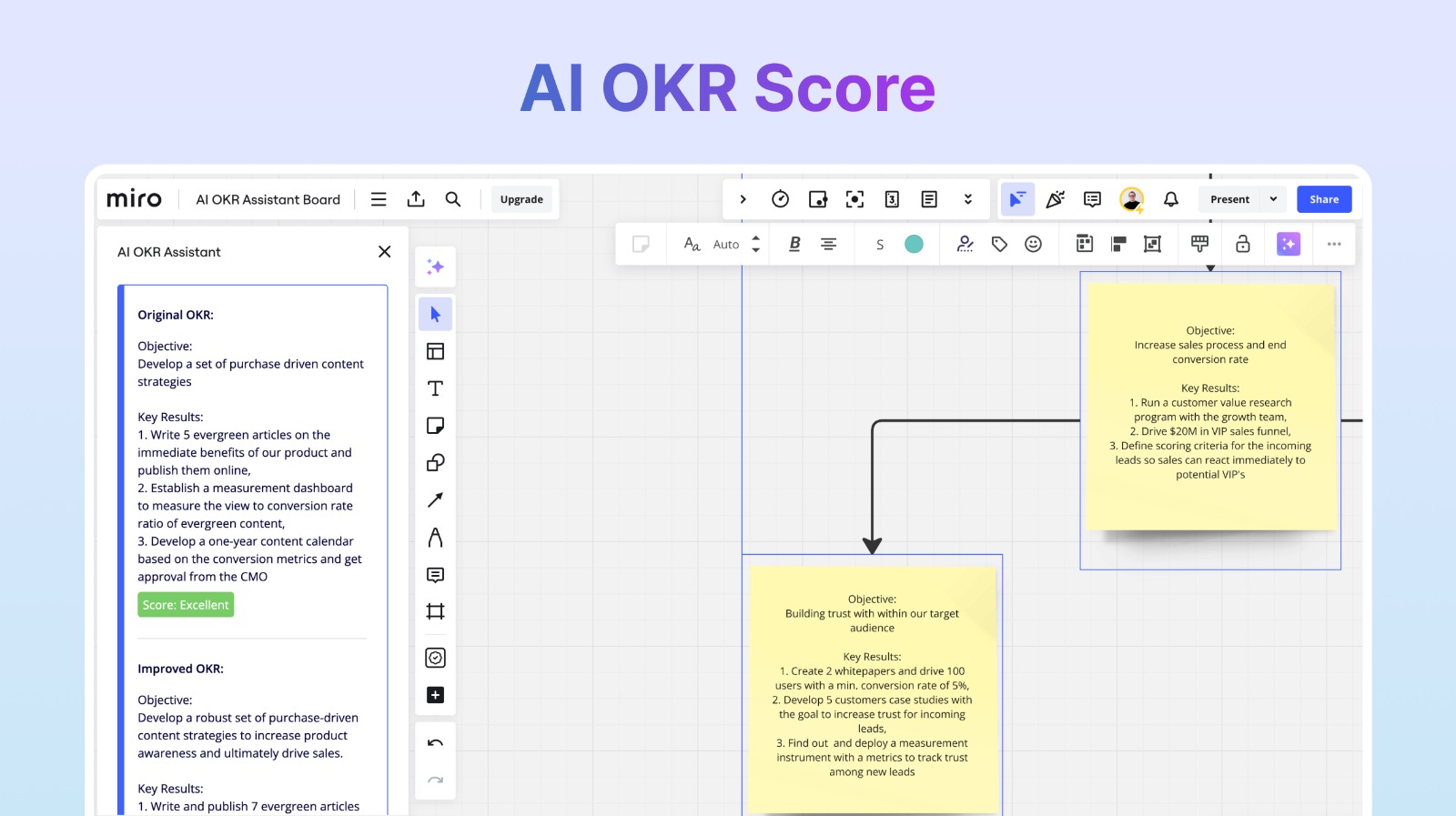 AI OKR Assistant + Miro | Team Collaboration Apps Marketplace