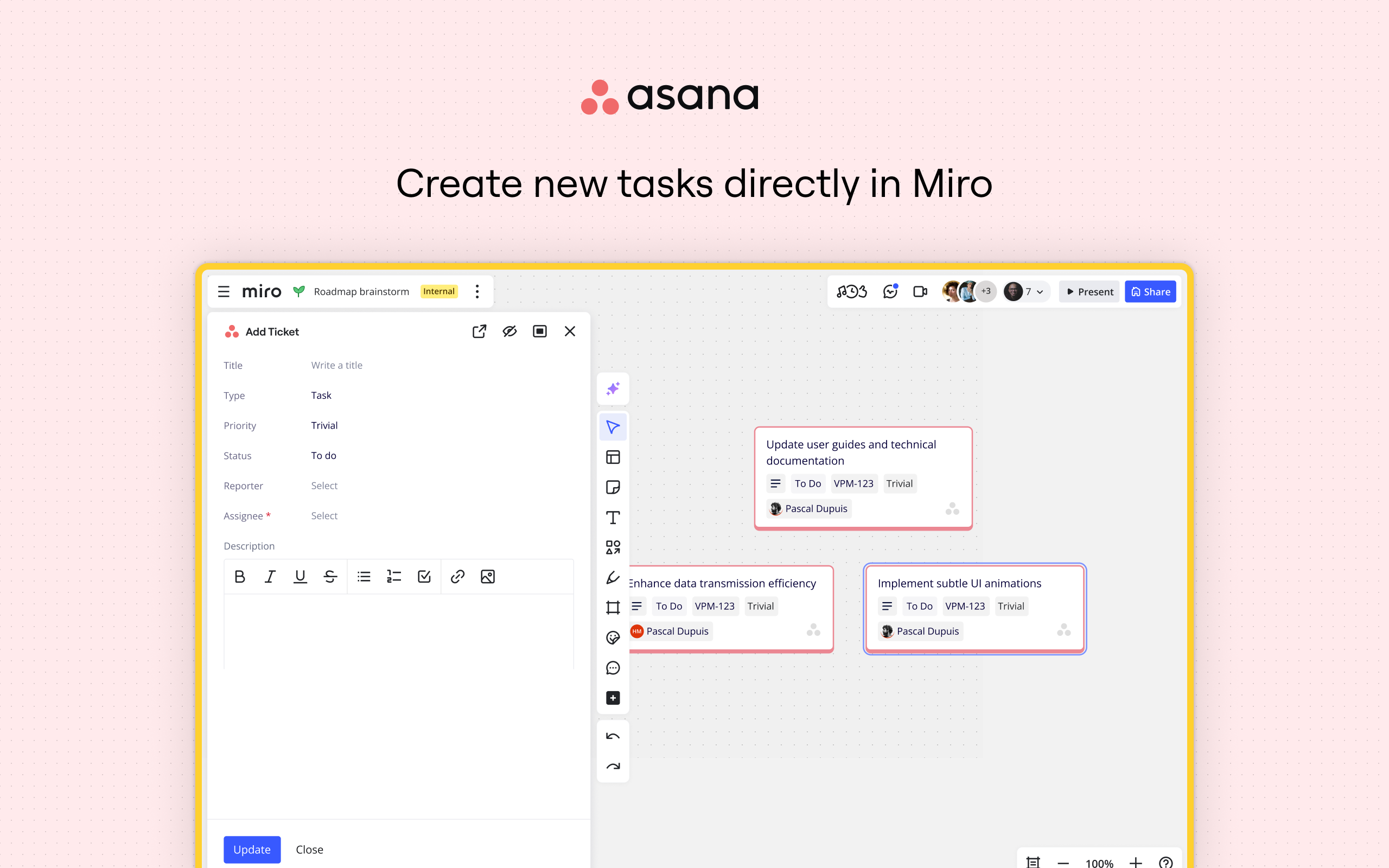 Asana + Miro | Team Collaboration Apps Marketplace